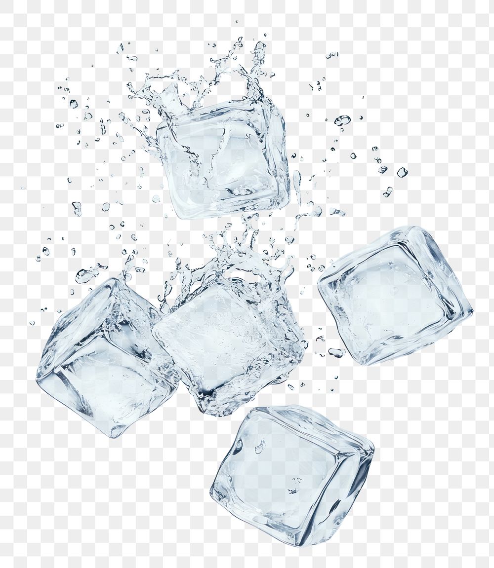 PNG Ice cubes background splash | Free PNG - rawpixel