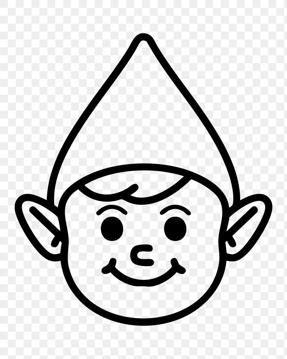 PNG Christmas elf head illustration | Free PNG - rawpixel
