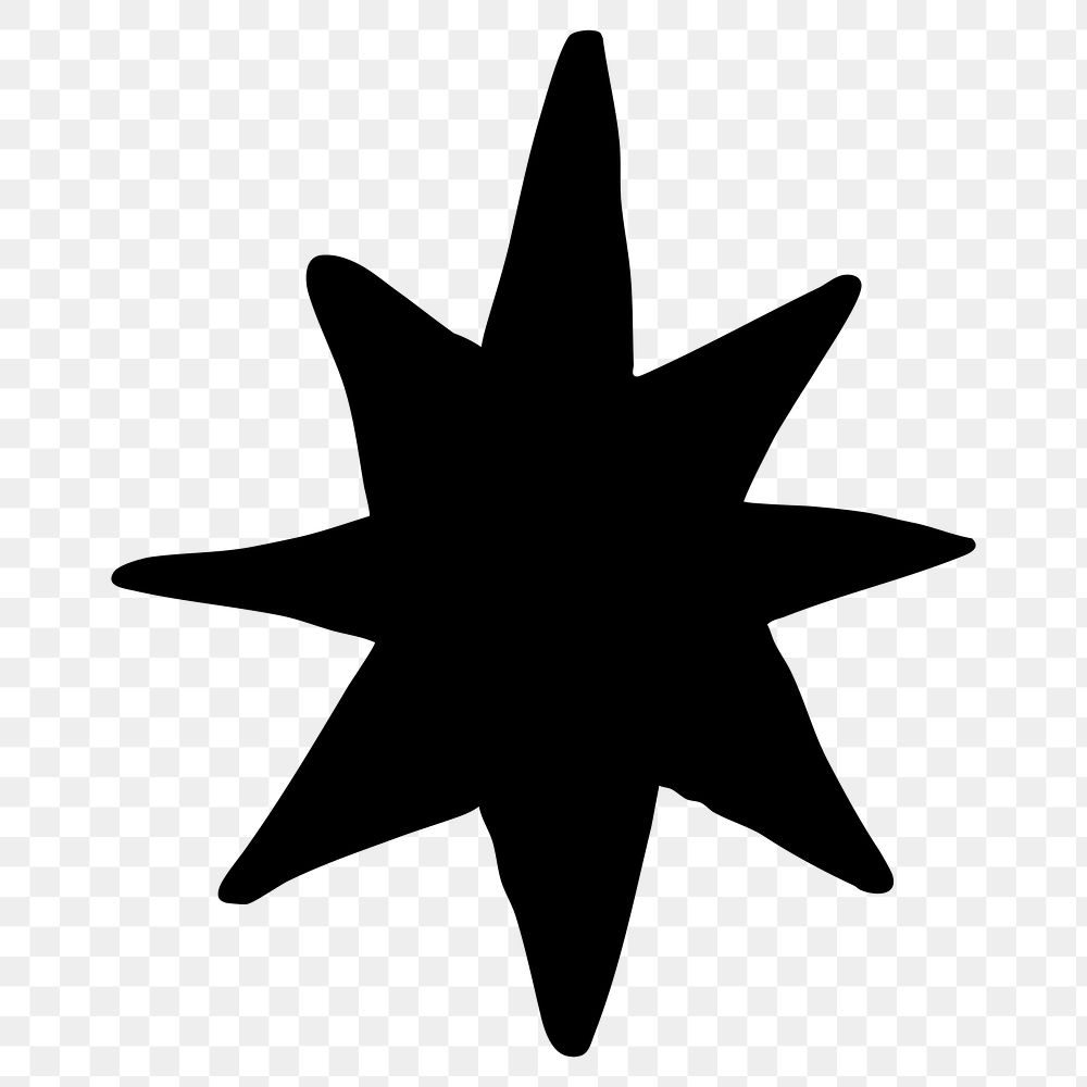 PNG Abstract black star shape, | Free PNG - rawpixel
