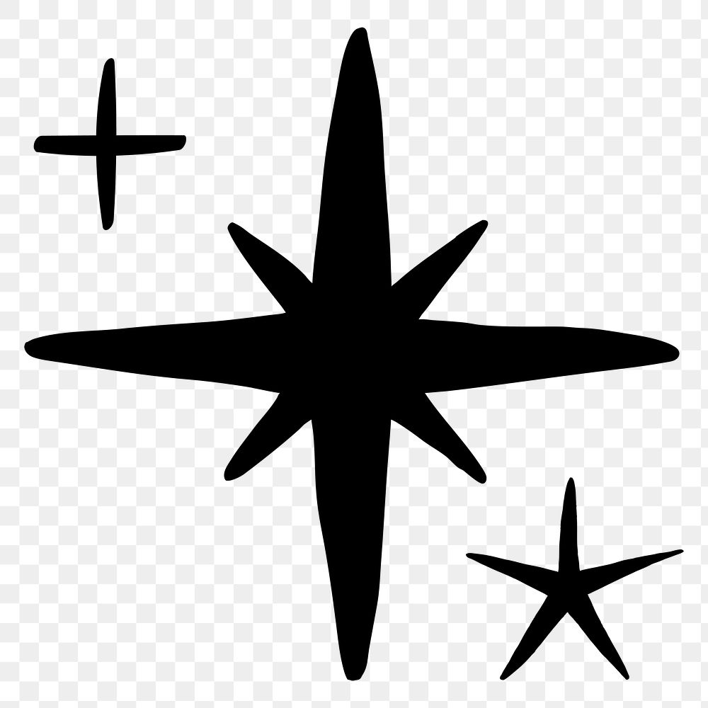 PNG Sparkling black star illustration, | Free PNG - rawpixel
