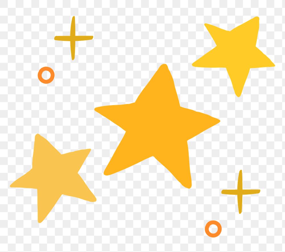 PNG Bright whimsical stars illustration, | Free PNG - rawpixel