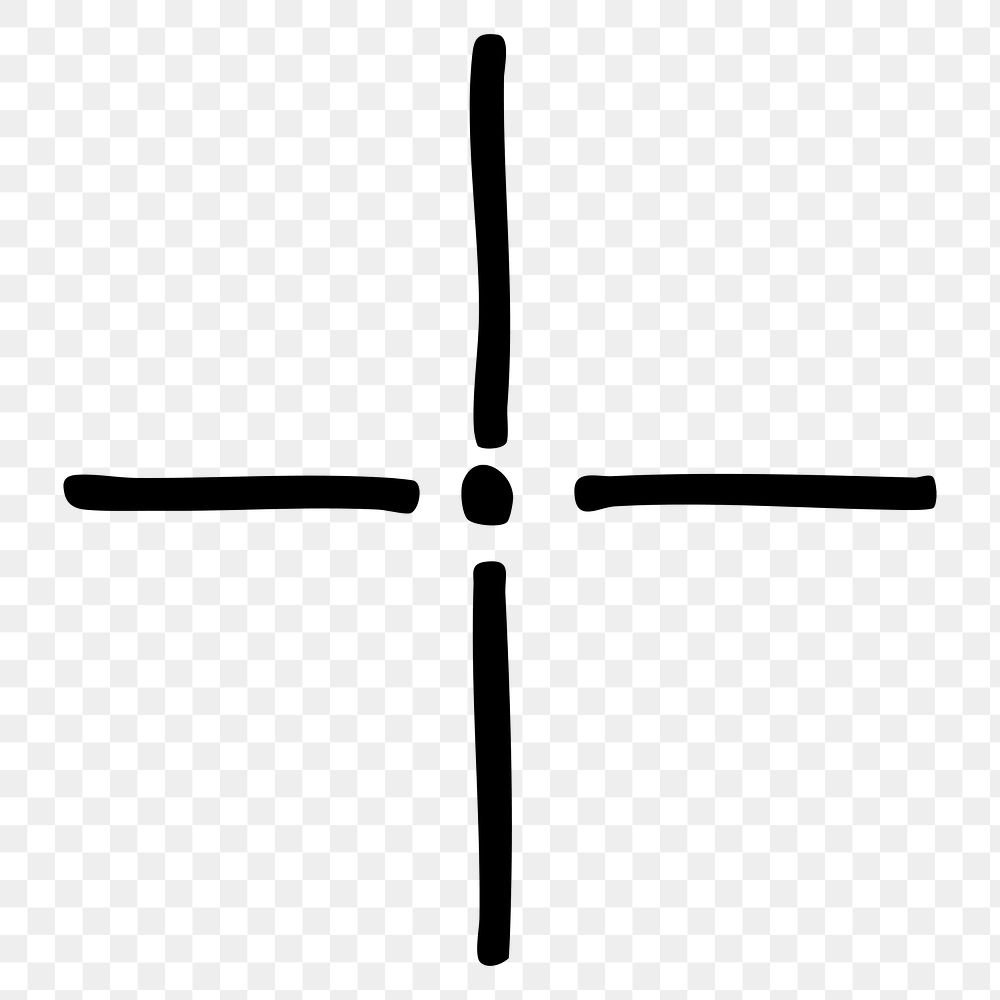 PNG Minimalist hand-drawn cross symbol, | Free PNG - rawpixel
