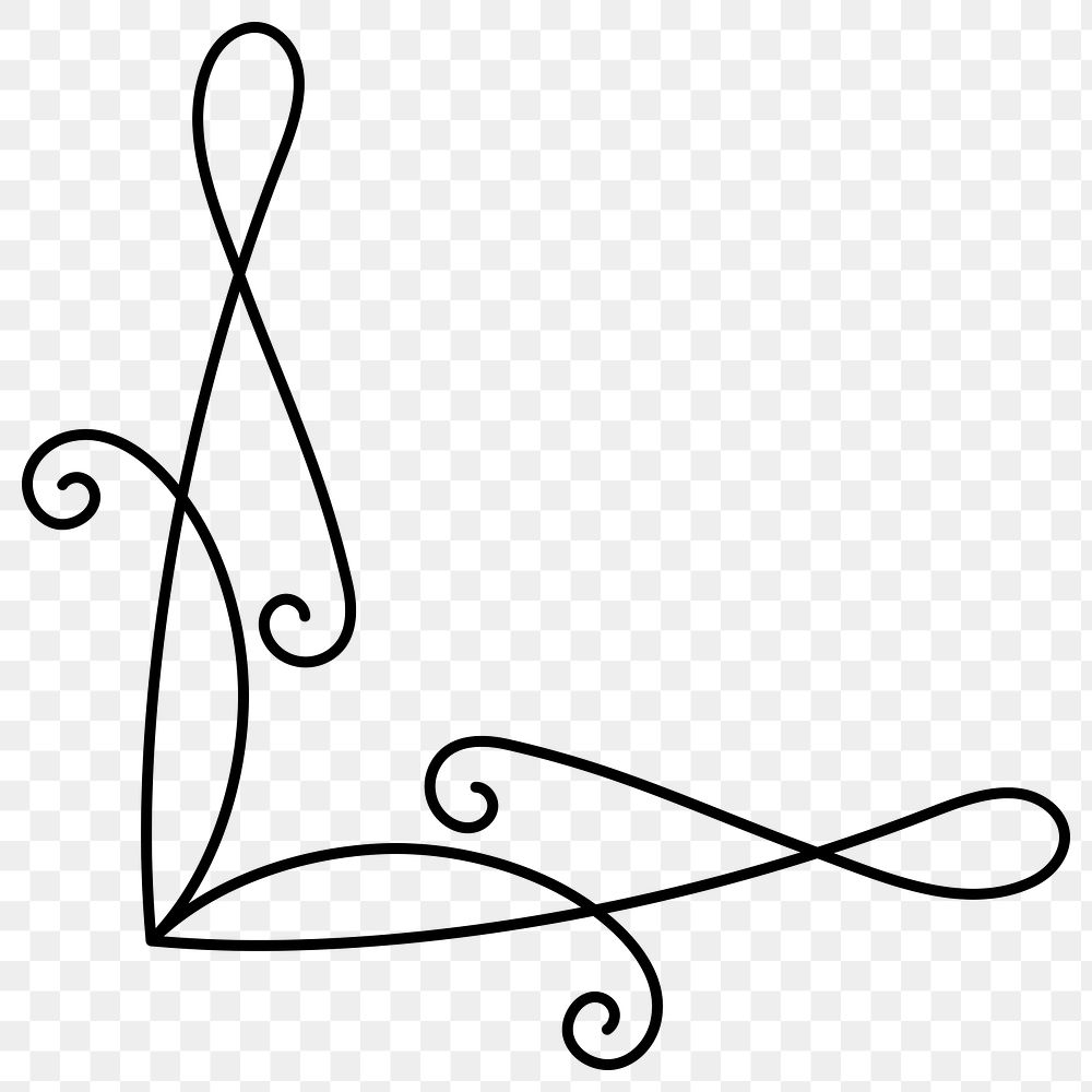 PNG Elegant corner decorative flourish | Free PNG - rawpixel
