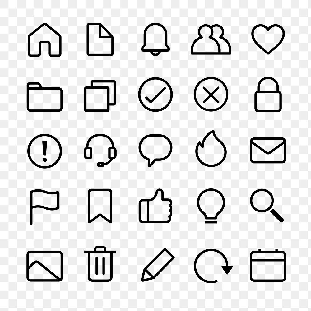 PNG Minimalist icon collection, user | Premium PNG - rawpixel