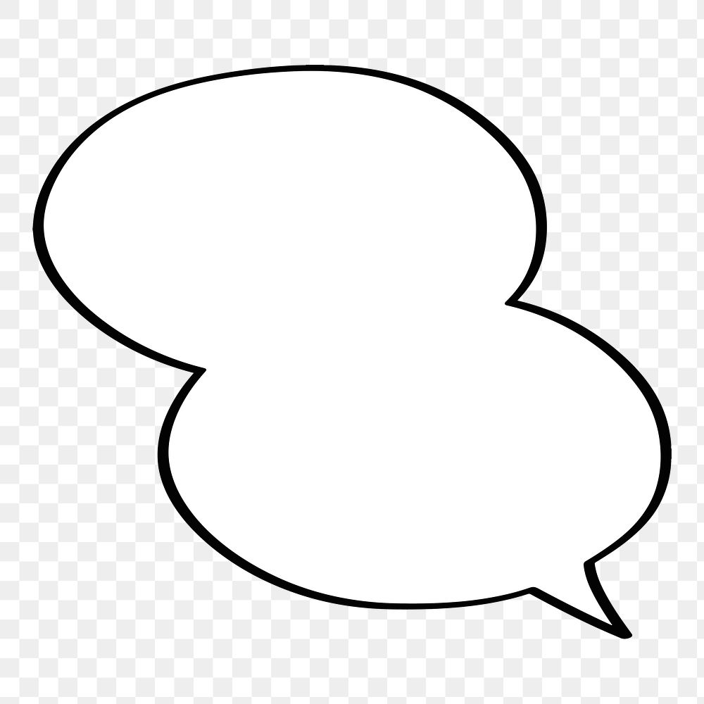 PNG Double speech bubble illustration. | Free PNG - rawpixel