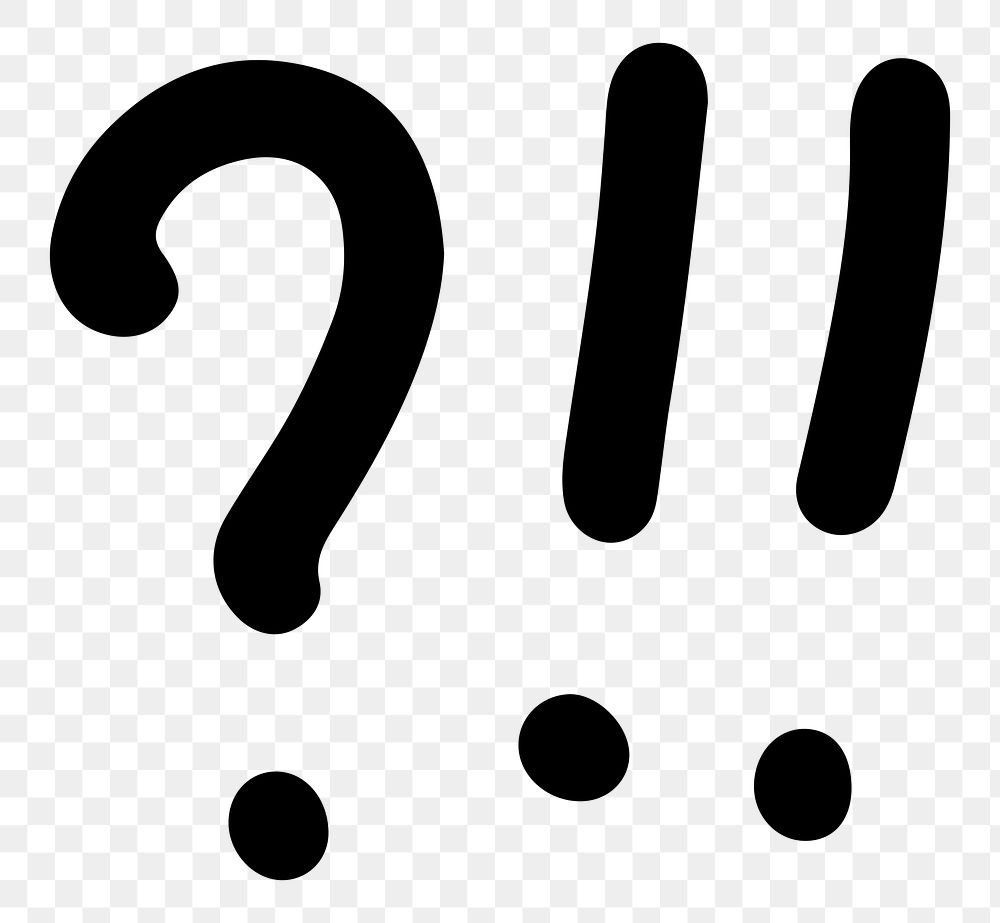 PNG Bold, playful punctuation marks | Free PNG - rawpixel