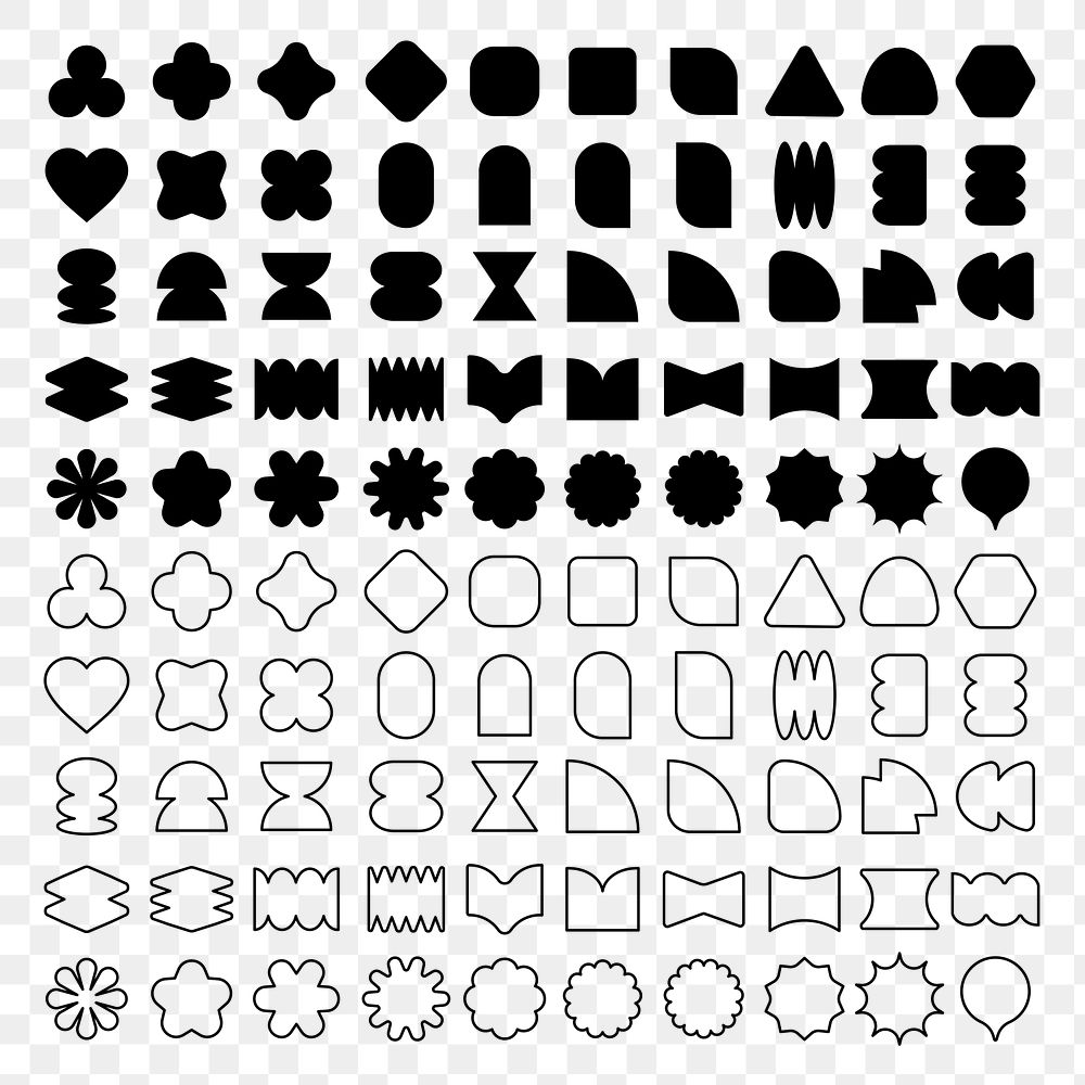 PNG Abstract geometric shapes collection | Premium PNG - rawpixel