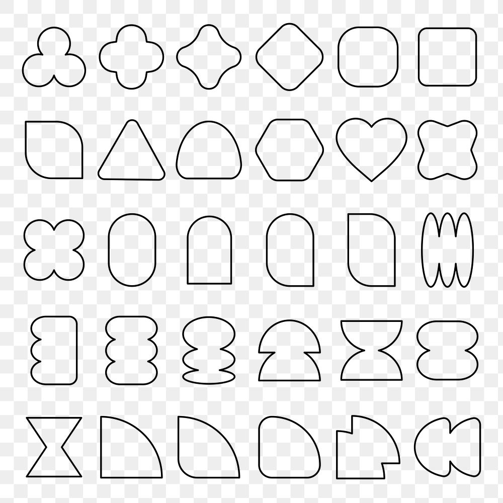 PNG Abstract geometric outline shapes | Premium PNG - rawpixel