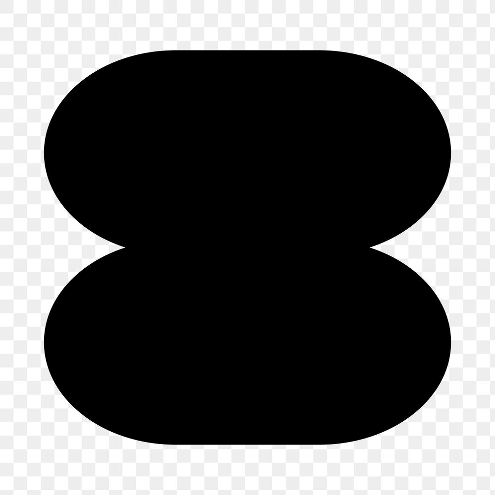 PNG Bold black number eight | Free PNG - rawpixel