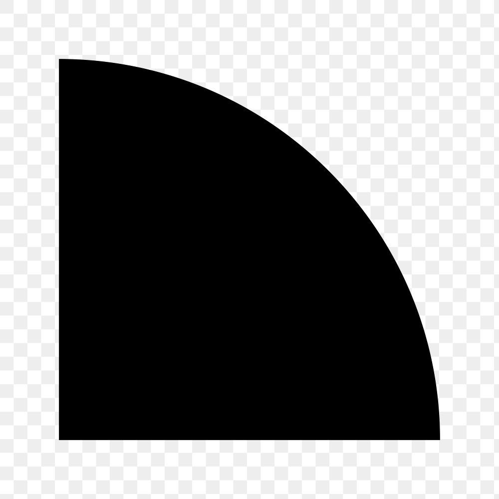 PNG Black quarter circle shape | Free PNG - rawpixel