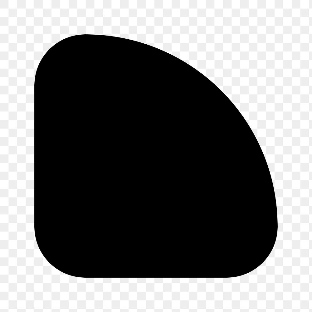 PNG Abstract rounded black shape | Free PNG - rawpixel
