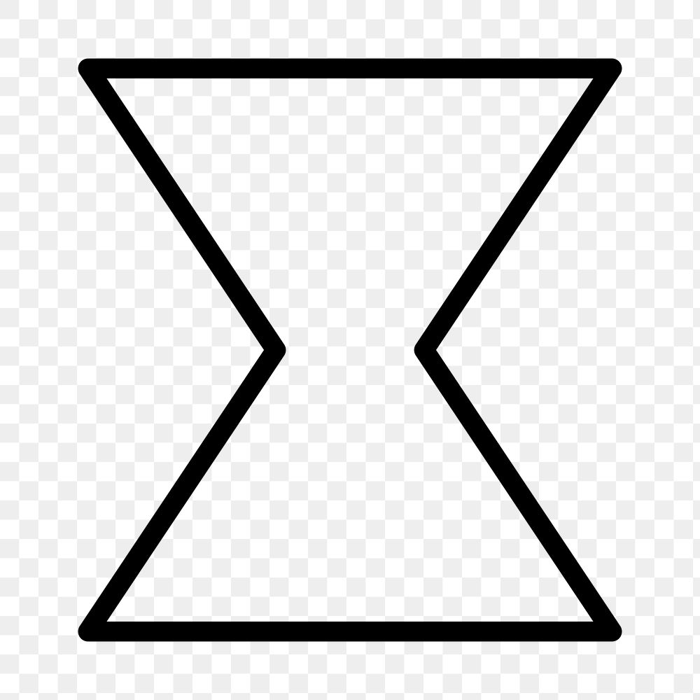 PNG Abstract geometric hourglass shape | Free PNG - rawpixel