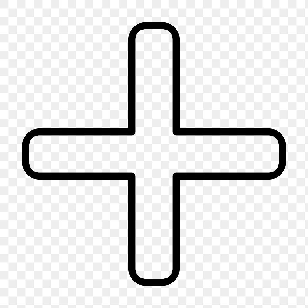 PNG Minimalist black outlined plus | Free PNG - rawpixel