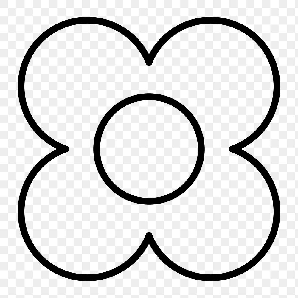 PNG Minimalist floral outline design | Free PNG - rawpixel