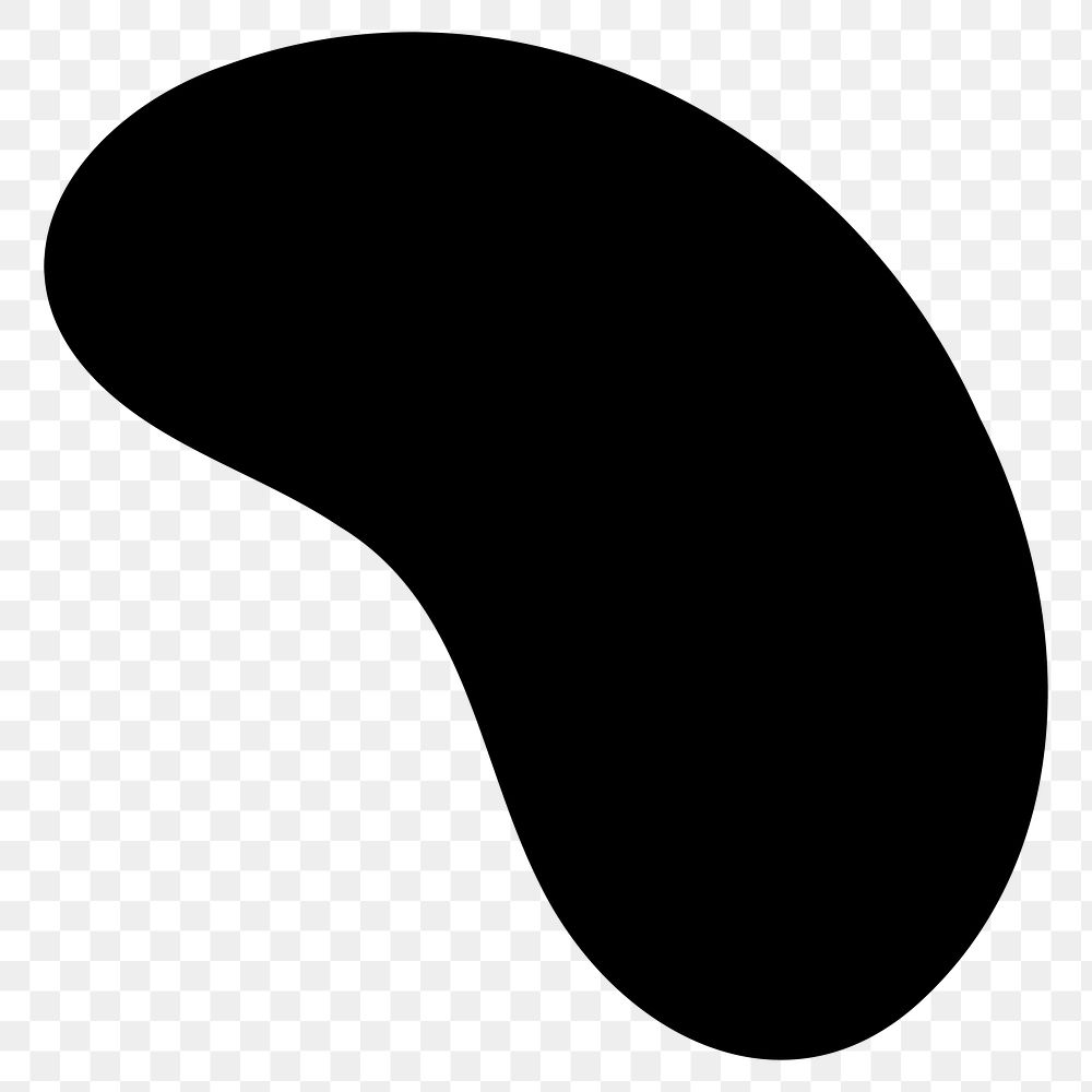 PNG Abstract bean-shaped silhouette, transparent | Free PNG - rawpixel