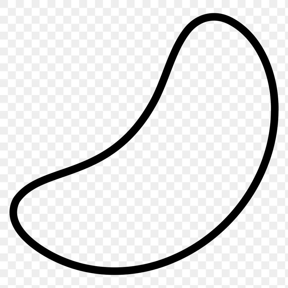 PNG Simple abstract bean shape, | Free PNG - rawpixel