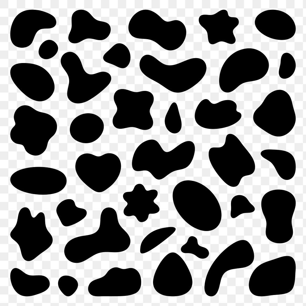 PNG Abstract black shapes pattern | Premium PNG - rawpixel