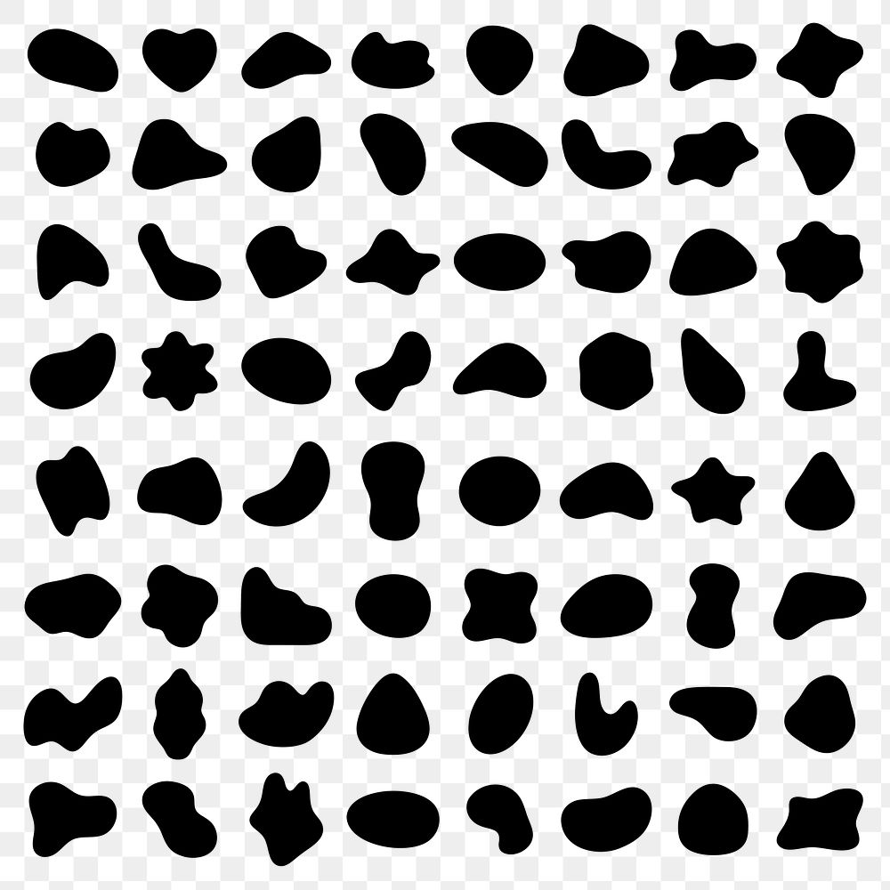 PNG Abstract black shapes pattern, | Premium PNG - rawpixel