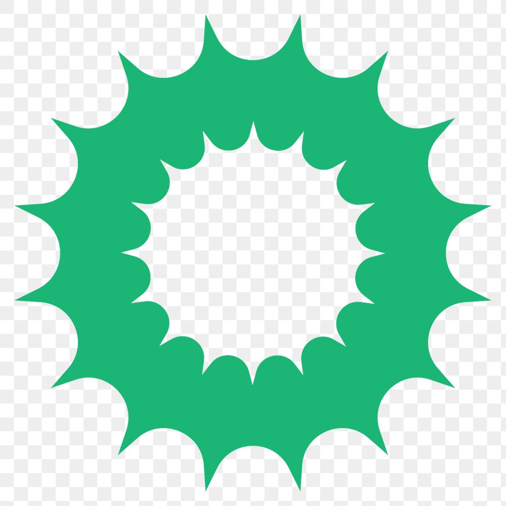 PNG Green abstract spiky circle | Free PNG - rawpixel
