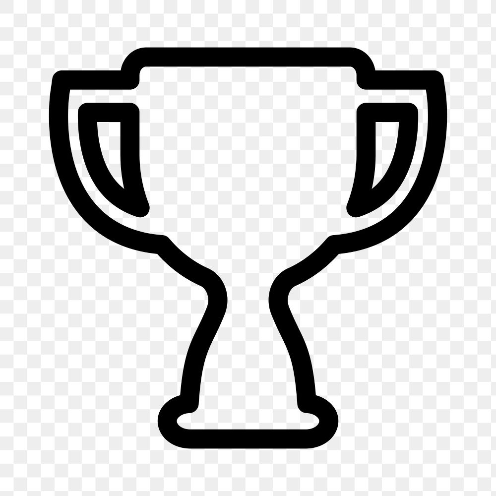 PNG Minimalist trophy outline illustration | Free Icons - rawpixel