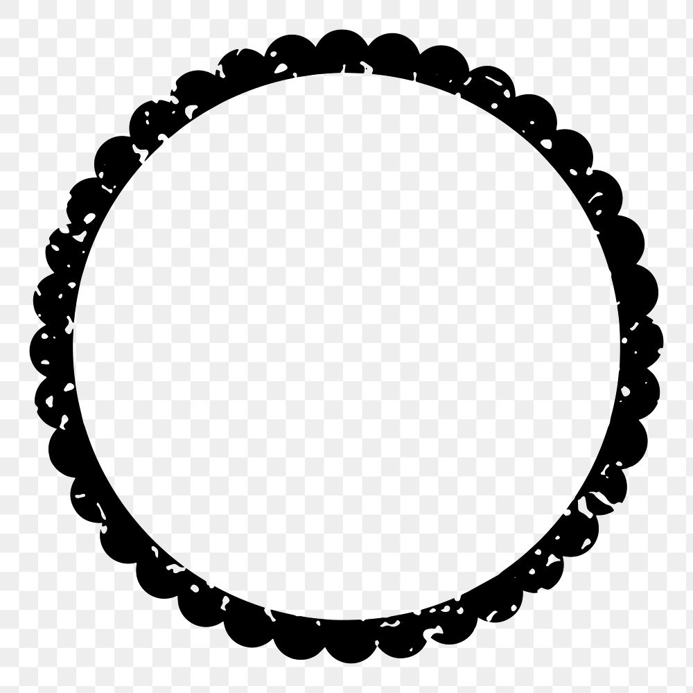 PNG Decorative scalloped circle frame | Free PNG - rawpixel