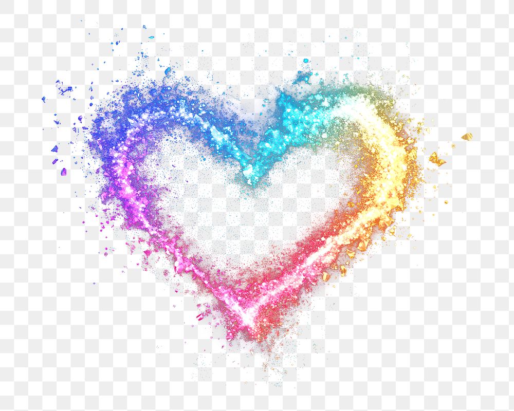 PNG Heart shape sparkle light | Free PNG - rawpixel