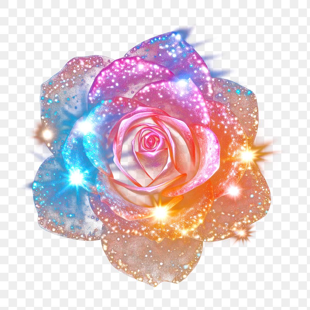 PNG Rose shape sparkle light | Free PNG - rawpixel
