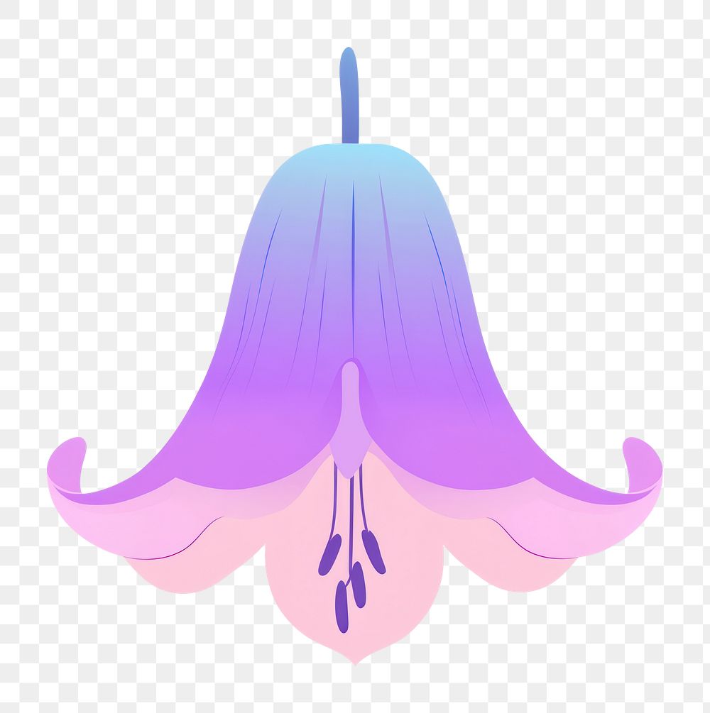 PNG Bellflower illustration gradient colors. | Free PNG - rawpixel