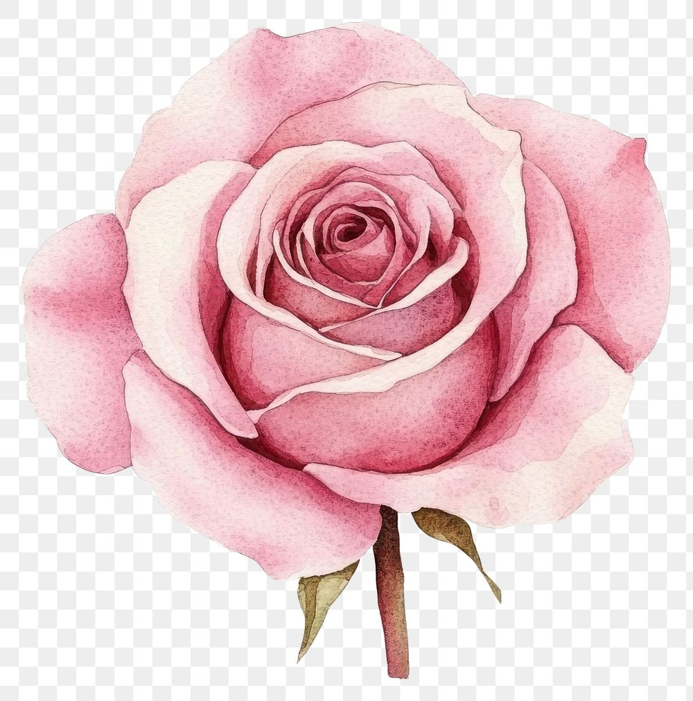 PNG Rose flower illustration watercolor | Free PNG - rawpixel