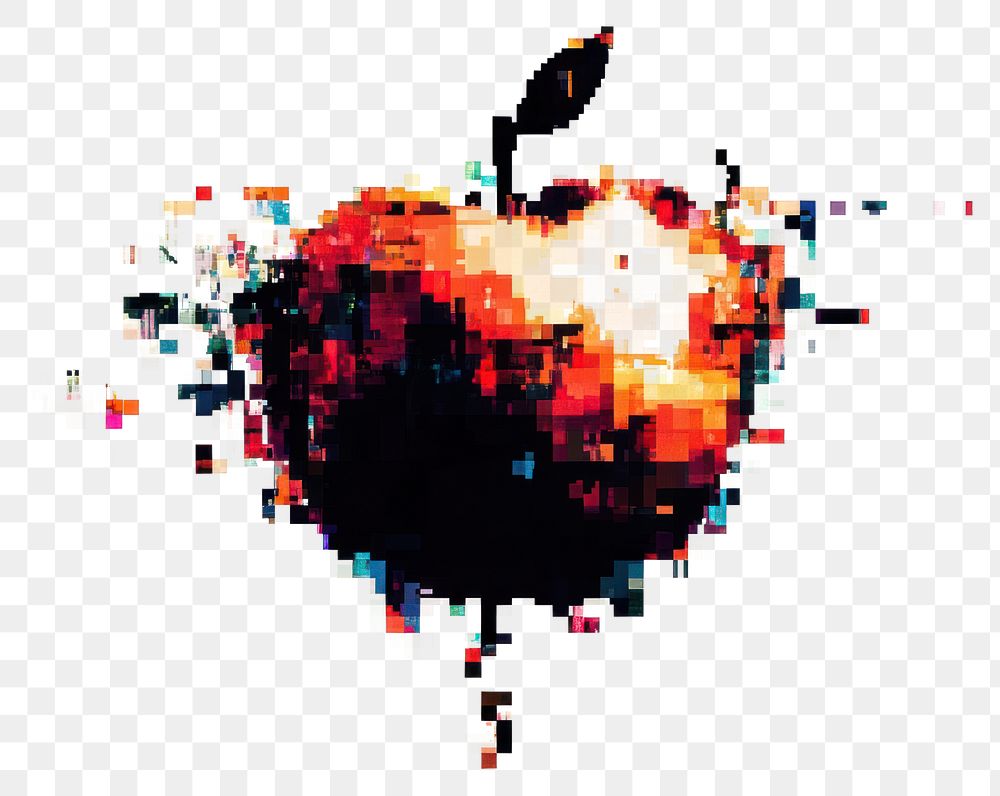 PNG Apple pixelated abstract pixels. | Free PNG - rawpixel