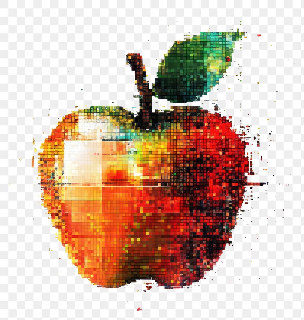 PNG Apple pixelated abstract art. | Free PNG - rawpixel
