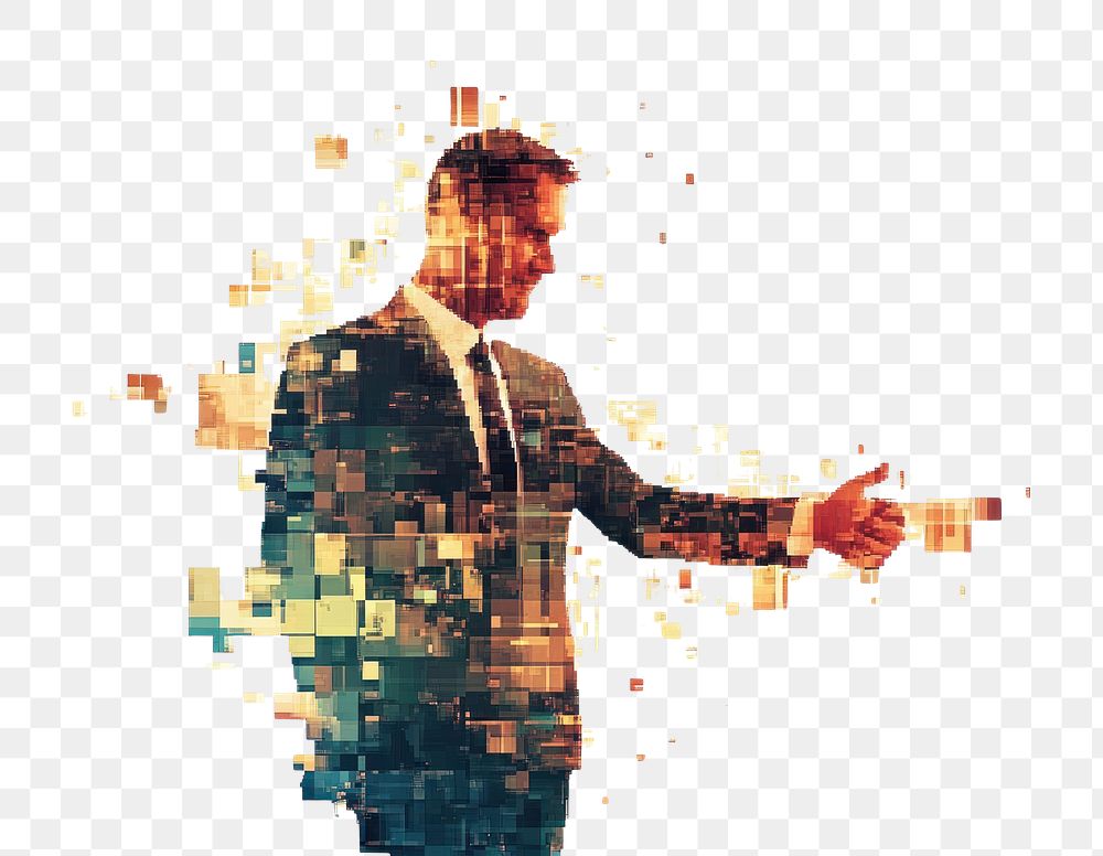 PNG Hand shake businessman pixelated | Free PNG - rawpixel