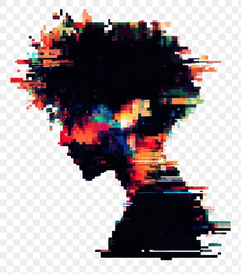 PNG Person pixelated abstract art. | Free PNG - rawpixel