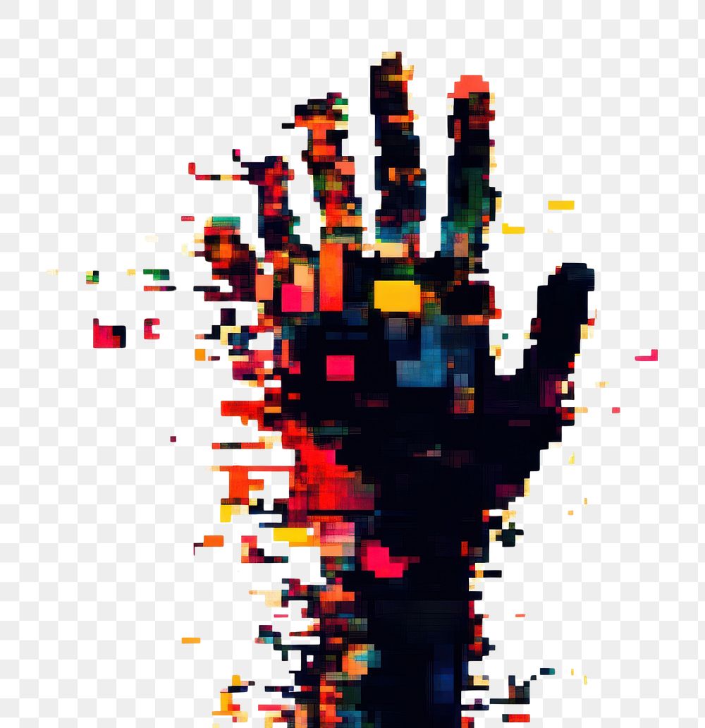 PNG Robot hand pixelated abstract | Free PNG - rawpixel