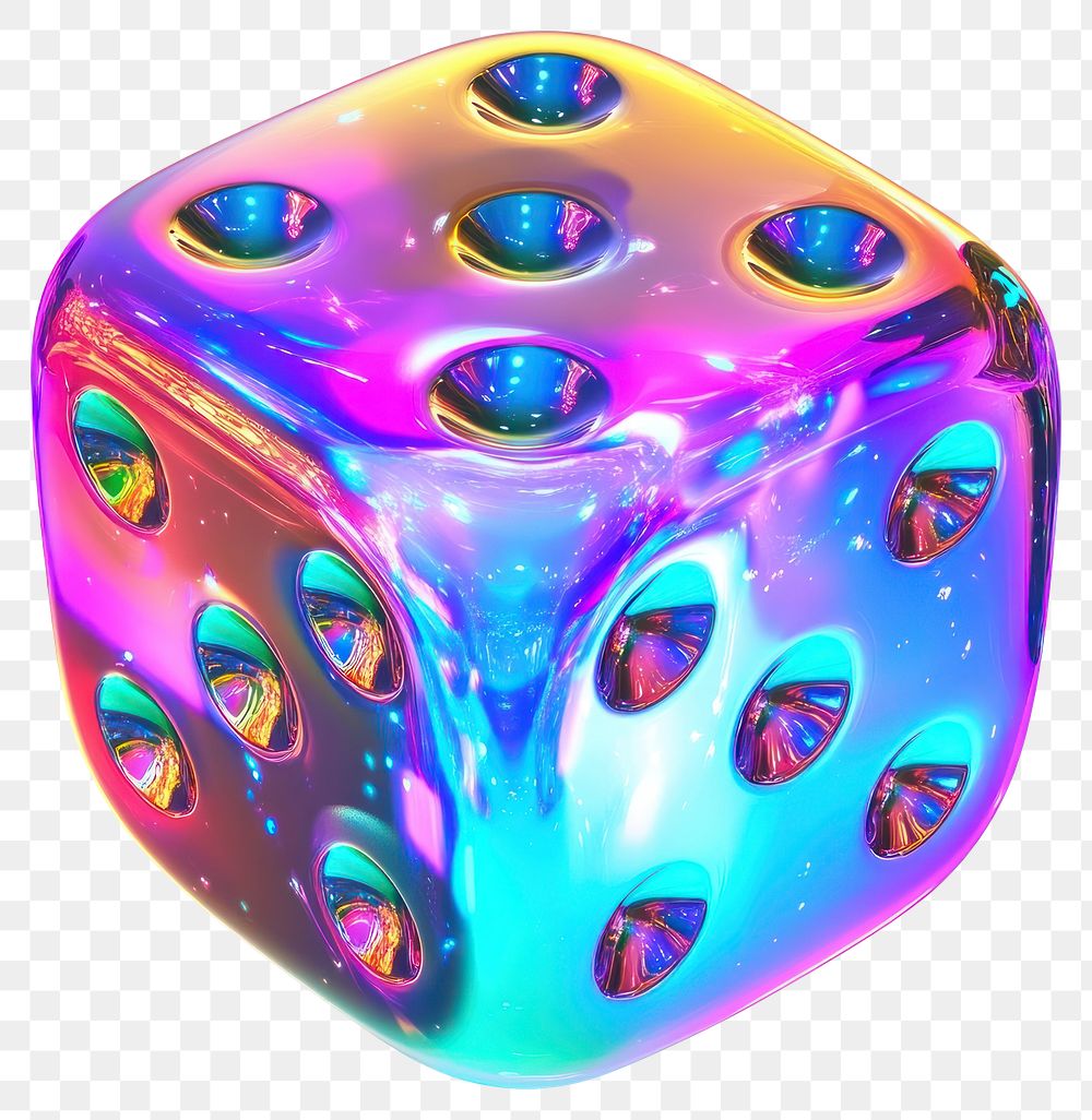 PNG Dice Shape illustration iridescent | Free PNG - rawpixel