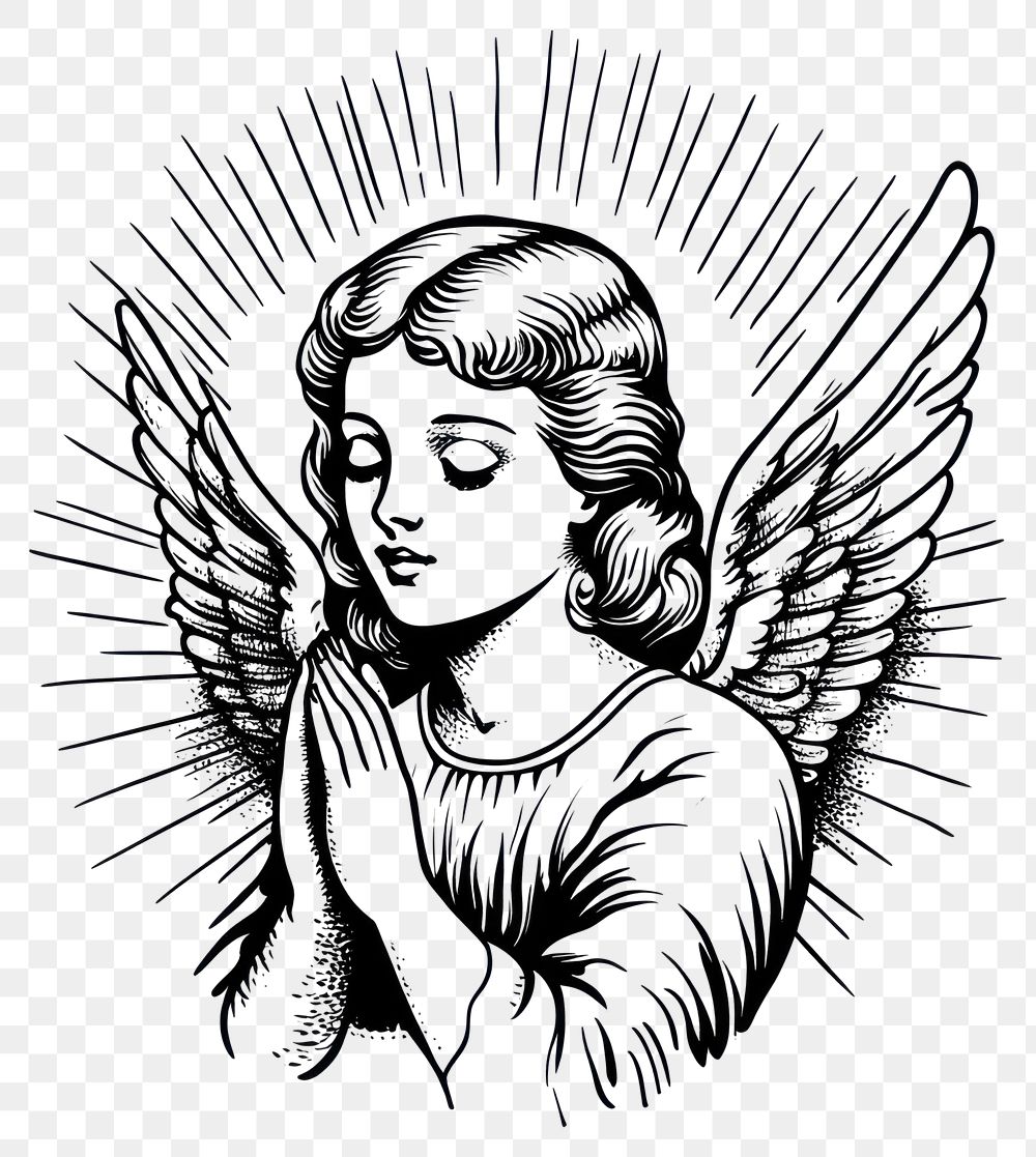 PNG Angel art illustration drawing. | Free PNG - rawpixel