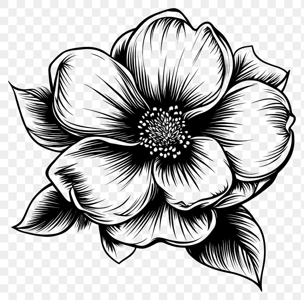 PNG Flower art illustration drawing. | Free PNG - rawpixel