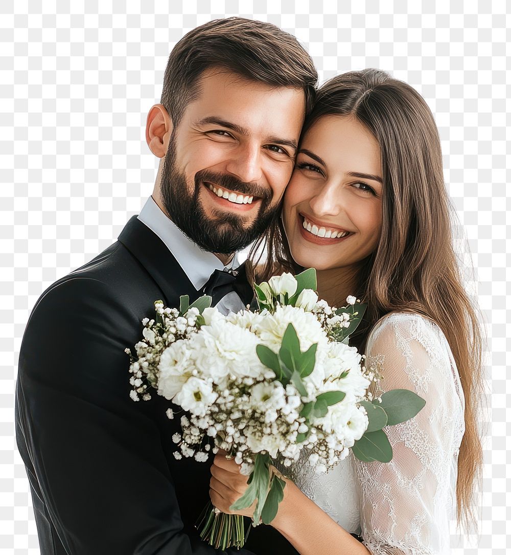 PNG Happy newly wed couple | Free PNG - rawpixel