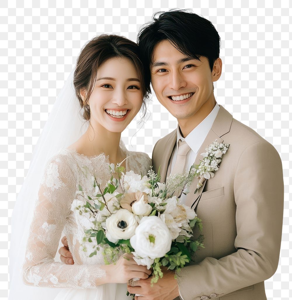PNG Happy asian newly wed | Free PNG - rawpixel