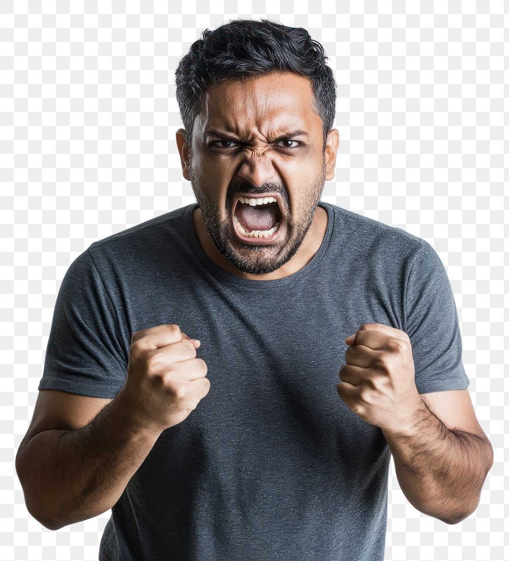 PNG Indian man angry shouting | Free PNG - rawpixel