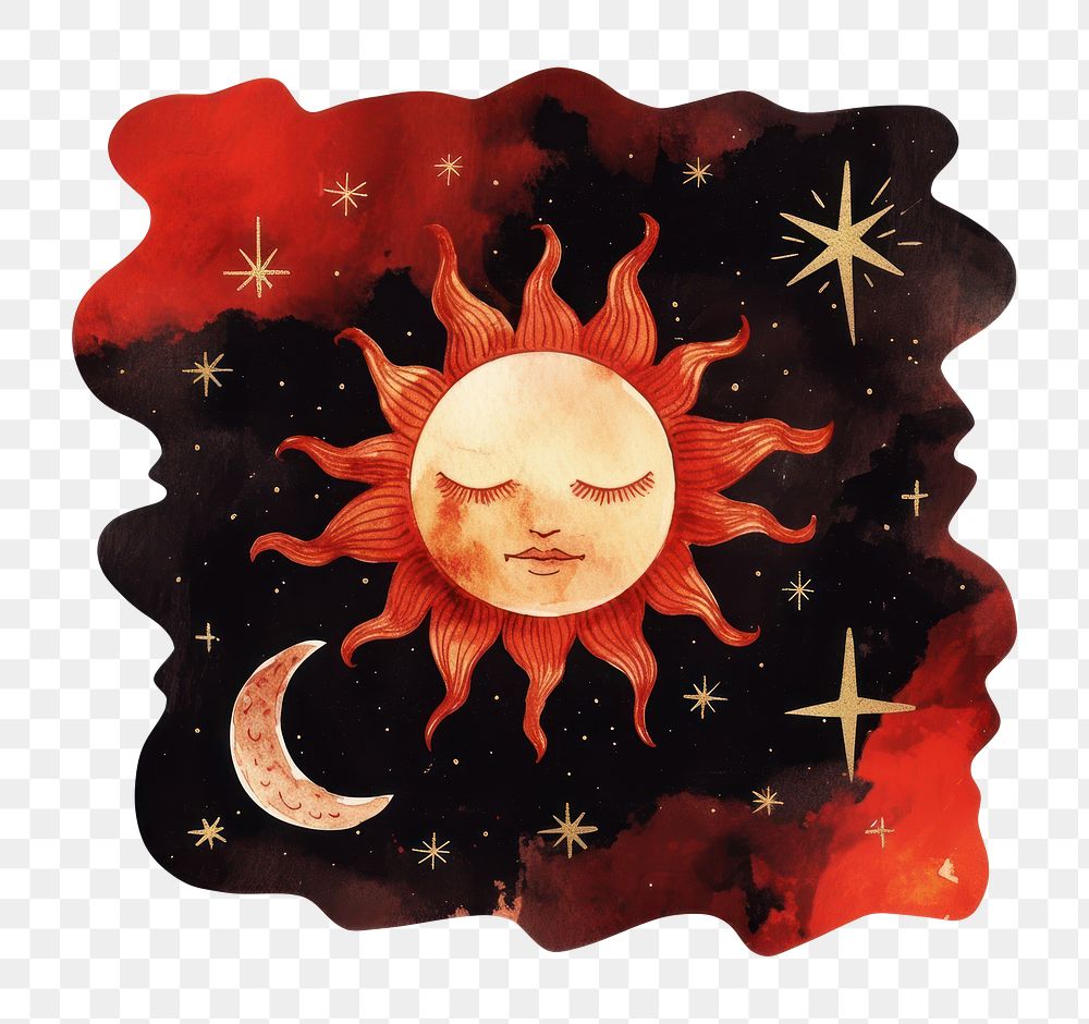 PNG Sun art illustration watercolor. | Free PNG - rawpixel