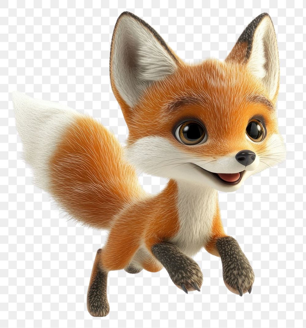 PNG Fox cartoon background white | Free PNG - rawpixel