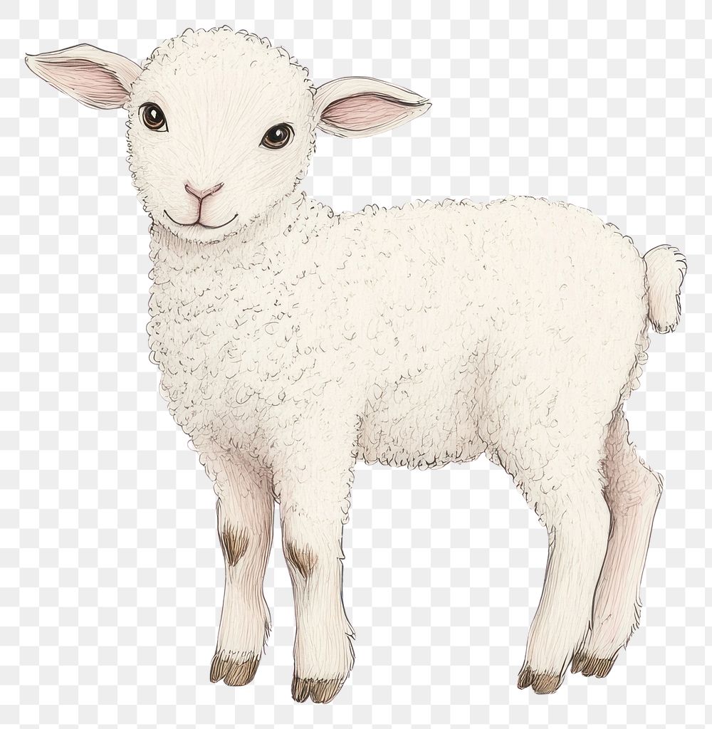 PNG Easter lamb drawing illustration | Free PNG - rawpixel