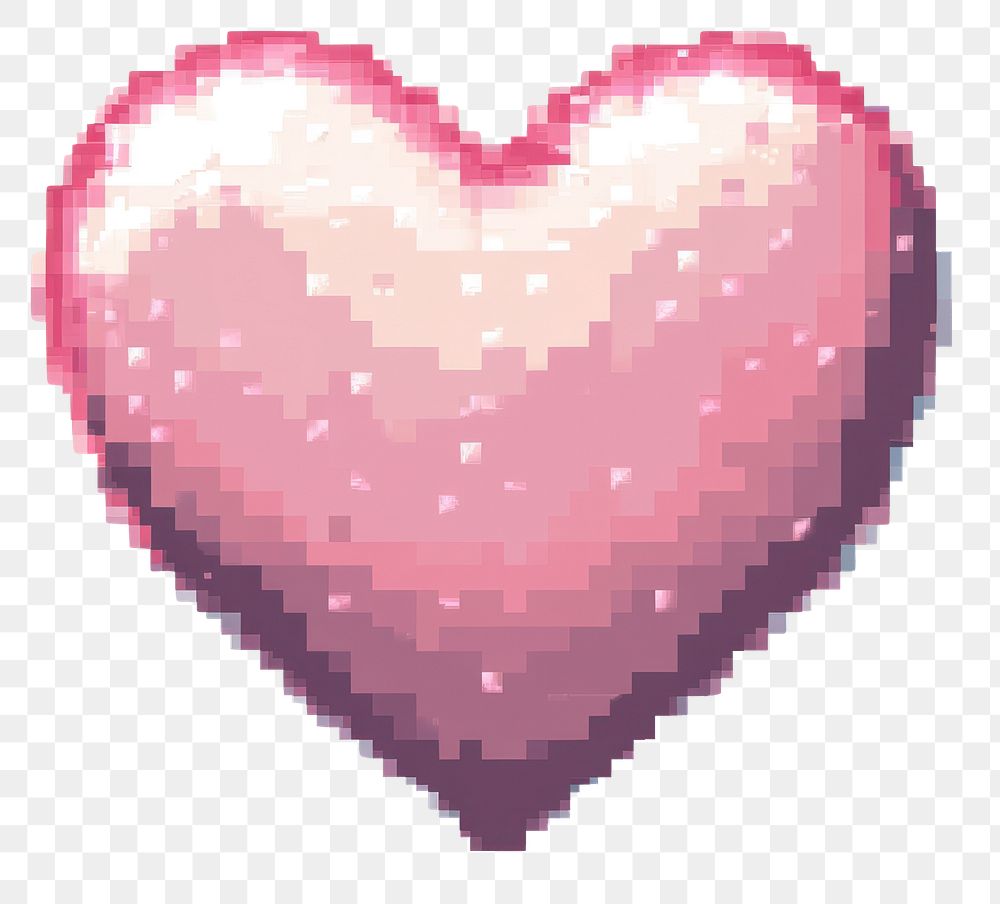 PNG Six pixel pink heart | Free PNG - rawpixel