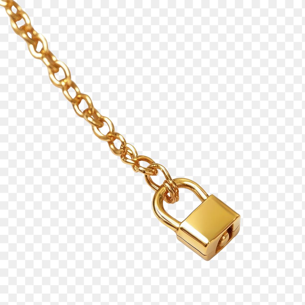 PNG Golden chain necklace small | Free PNG - rawpixel