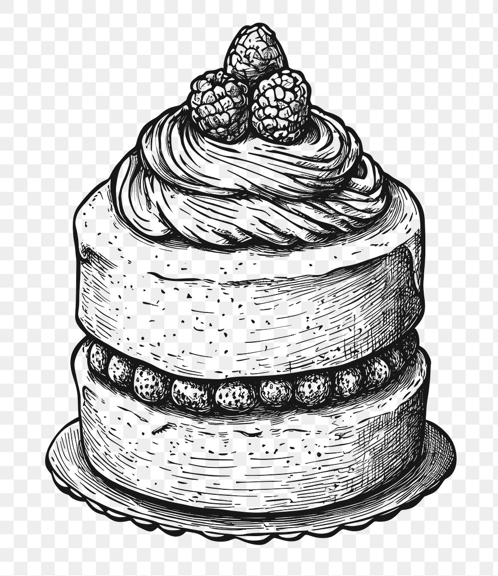 PNG Cake art dessert drawing. | Free PNG - rawpixel