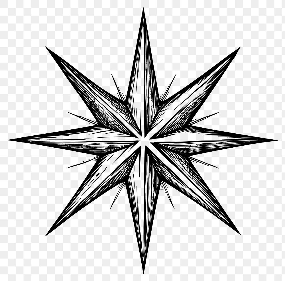 PNG Eight-pointed star symbol art | Free PNG - rawpixel