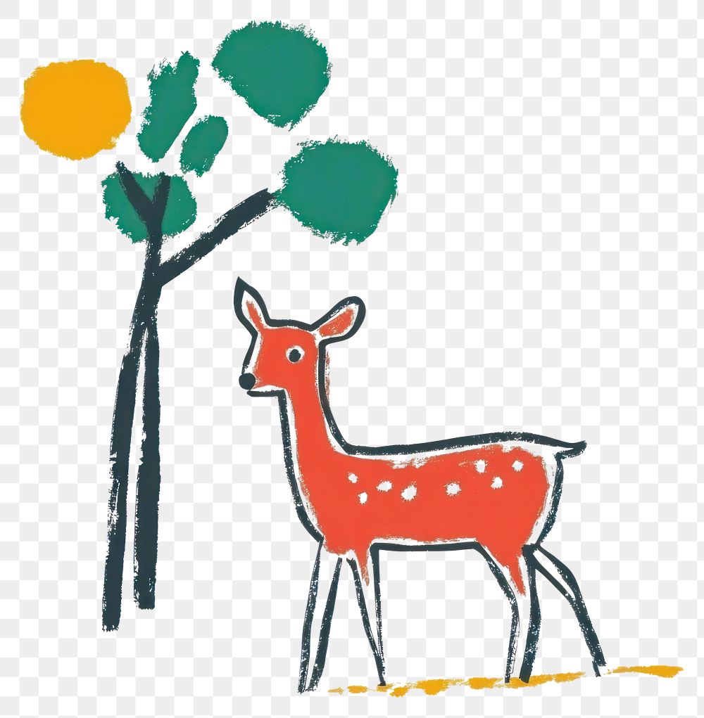 PNG Deer illustration animal art. | Free PNG - rawpixel