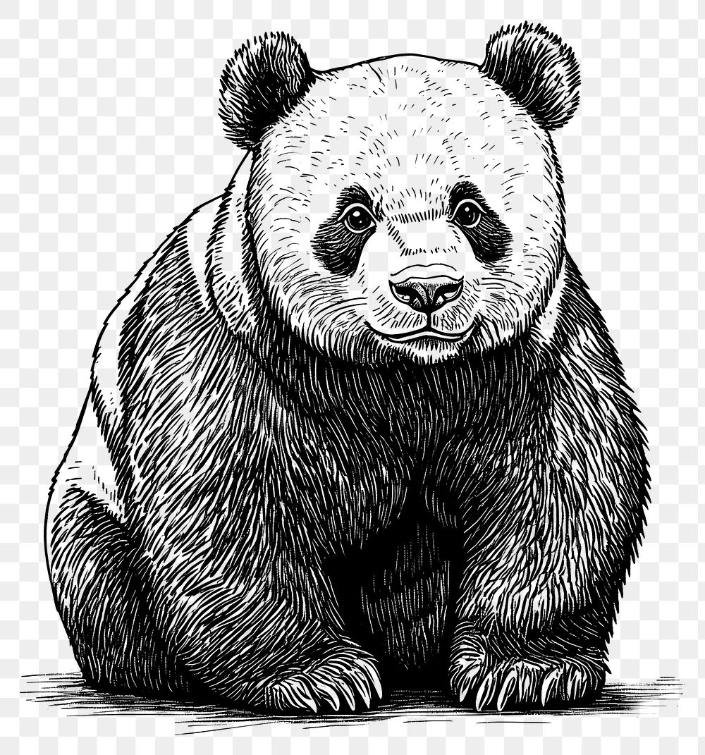 PNG Panda art wildlife drawing | Free PNG - rawpixel