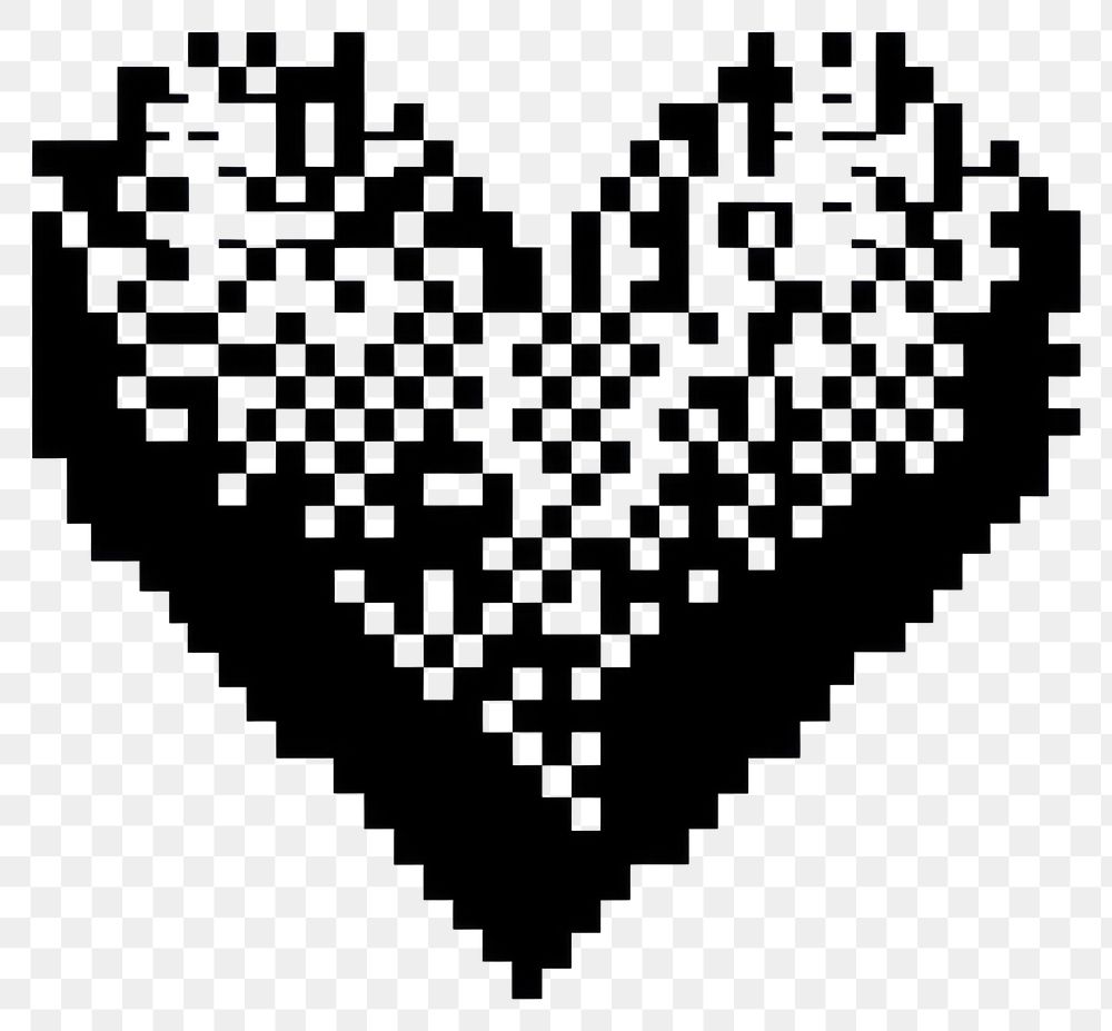 PNG Heart pixel black white. | Free PNG - rawpixel